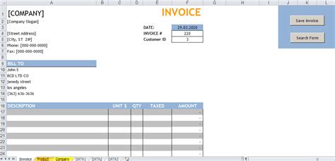 Automated Invoice In Excel Excel Tutorials Invoice Template Invoice Images