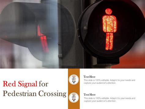 Red Signal For Pedestrian Crossing Ppt Powerpoint Presentation Pictures Gui