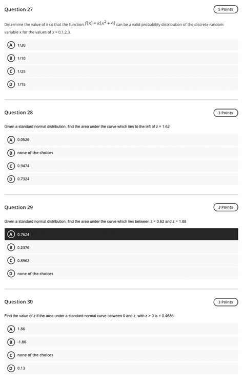 Solved Question 27 5 Points Determine The Value Of K So That Chegg Com