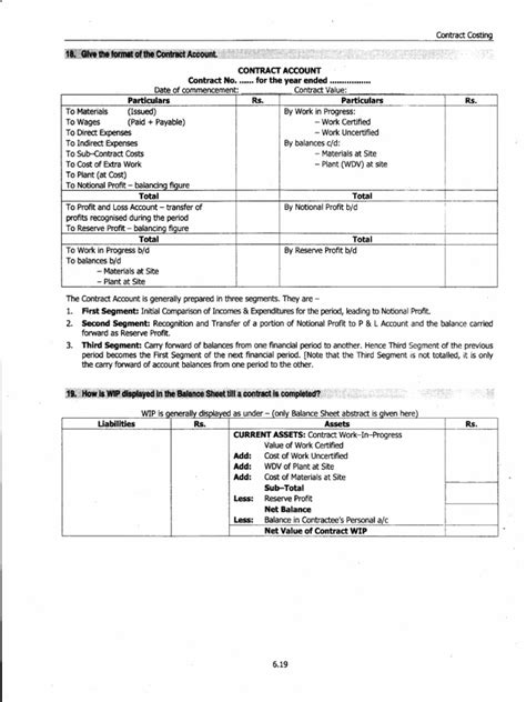 Contract Costing Pdf Income Statement Expense