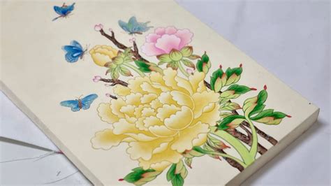 화사하게 나비와 모란 Youtube