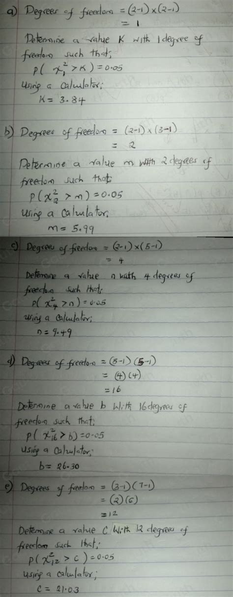 solved how large a x 2 test statistic value provides a p value of 0
