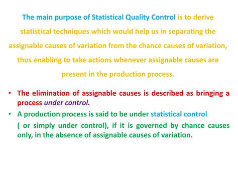 Statistical Quality Control Ppt 3 2 Ppt