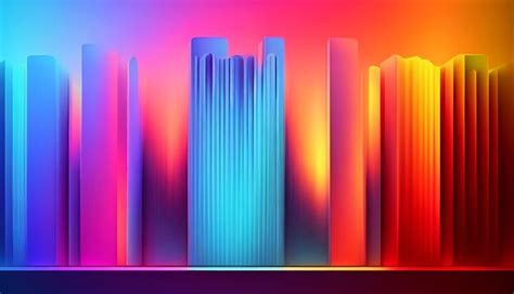 Premium Ai Image Bright Hues Against A Gradated Backdrop