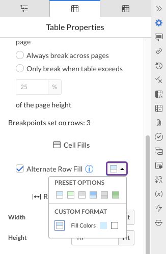 Styling In Tables Support Center