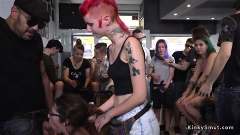 Babe Walking Dick On A Stick In Public