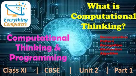 Computational Thinking And Programming Class 11 Unit 2 Part 1