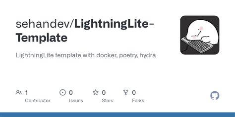 GitHub Sehandev LightningLite Template LightningLite Template With Docker Poetry Hydra