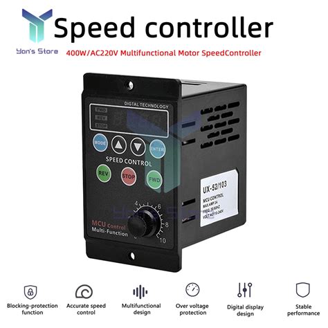 Speed Motor Controller Motor And Accessories AC V W Digital Display Motor Speed Controller