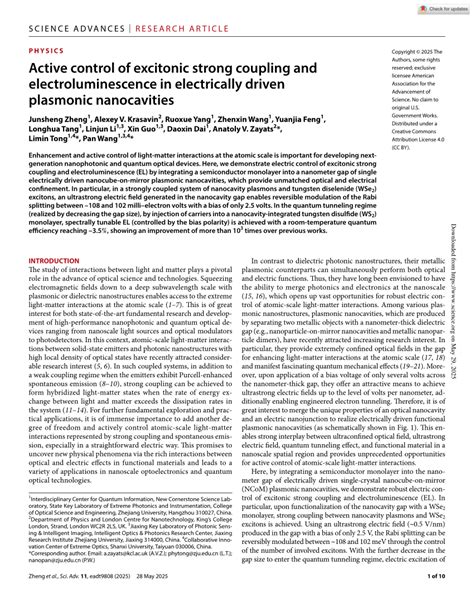 Pdf Active Control Of Excitonic Strong Coupling And
