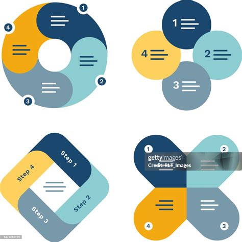 Multistep Process Infographic Set High Res Vector Graphic Getty Images