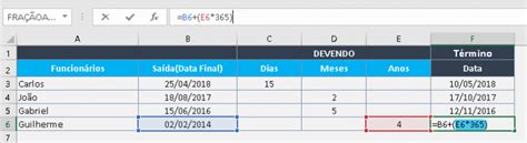 como subtrair e somar datas no excel smart planilhas