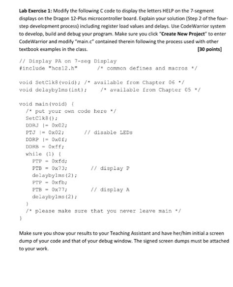 Solved Lab Exercise 1 Modify The Following C Code To