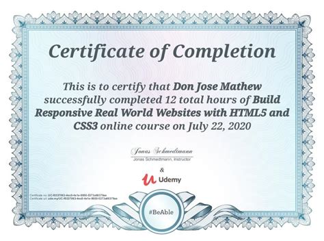 Don Jose Mathew On Linkedin Css Html Udemy