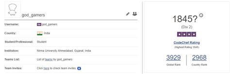 Manav Prajapati On Linkedin Codechef 4starcoder Programming Cp Problemsolving