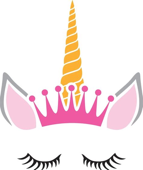 Princesa Unicornio Con Corona Archivo Psd Premium