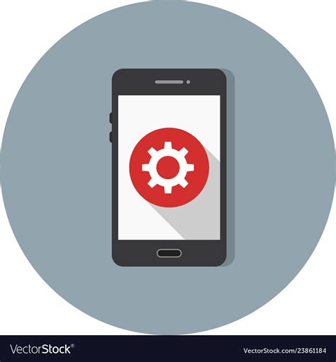 Setting Mobile Application Icon Royalty Free Vector Image