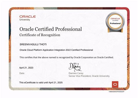 Sreenivasulu T On Linkedin Oracle Oraclecloud Oraclecertified Oraclecertification…
