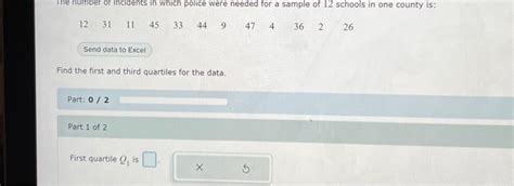 solved find the first and third quartiles for the data