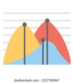 Curved On Graph Chart Represent Graphical Stock Vector Royalty Free Shutterstock