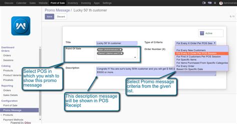Odoo Promo Messages On POS Receipts WebKul