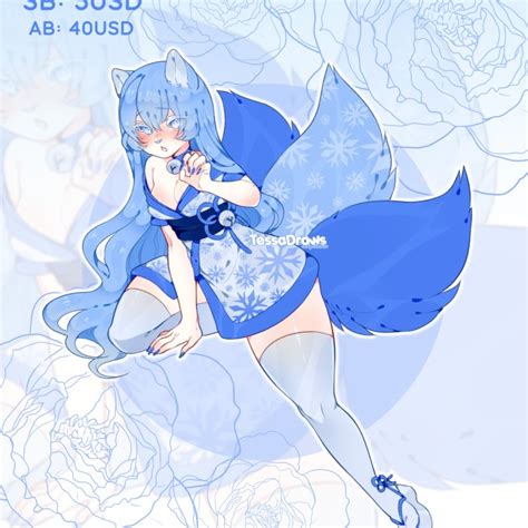 Winter Kitsune Ych Commishes