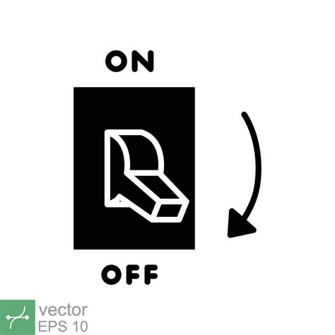 Light Off Electric Switch Icon Simple Solid Style Power Turn Off Button Toggle Switch Of