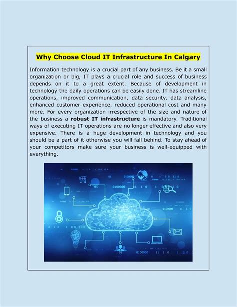 Why Choose Cloud It Infrastructure In Calgary Pdf