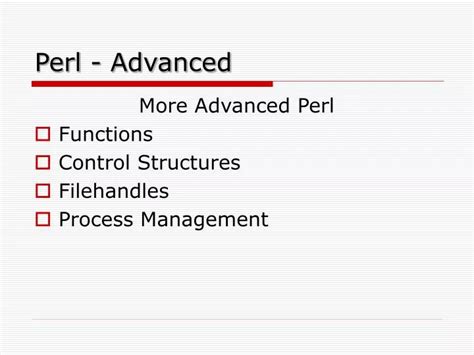 PPT Perl Advanced PowerPoint Presentation Free Download ID