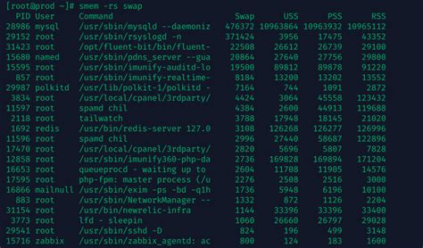 Diagnosing Swap Usage With Smem On Linux