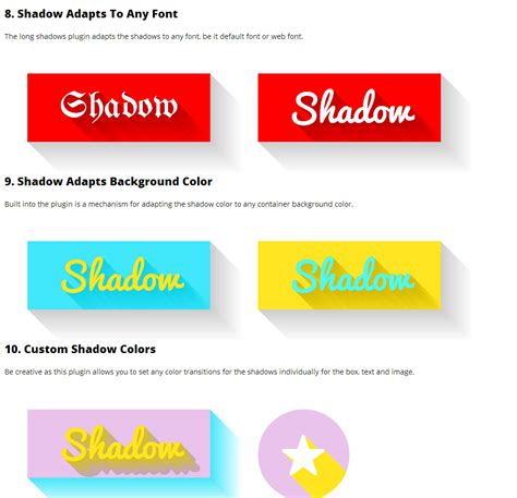 Long Shadow JQuery Plugin By Psddude CodeCanyon
