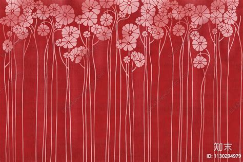 红色花朵图案肌理布料贴图下载【id 1130294979】 【知末网贴图库】