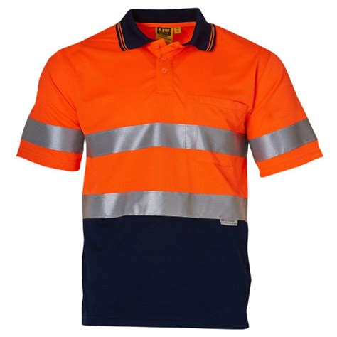 Hi Vis Short Sleeve Safety Polo With 3m Tapes Srl Sports