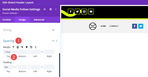 How To Add Social Icons To Divis Primary Menu