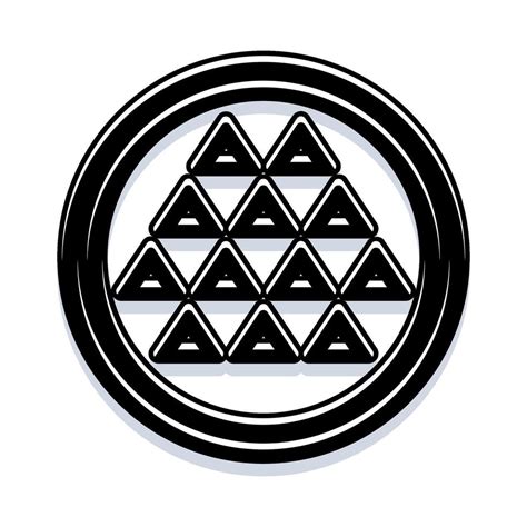 Hojo Clan Cresta Con Trece Triangulos Lun Símbolo 78609641 Vector En