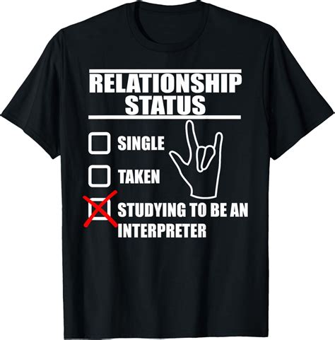 Asl Interpreter Deaf American Sign Language Funny Coda T Shirt