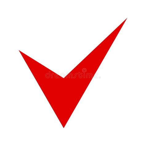 Red Check Mark Icon Tick Symbol Isolated On A White Background Stock Vector Illustration Of