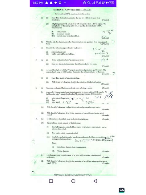 Plant Electrical Knec Past Papers Pdf