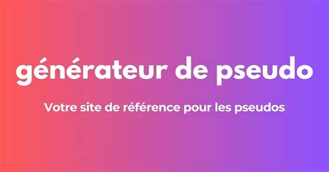 fantasy générateur de pseudo