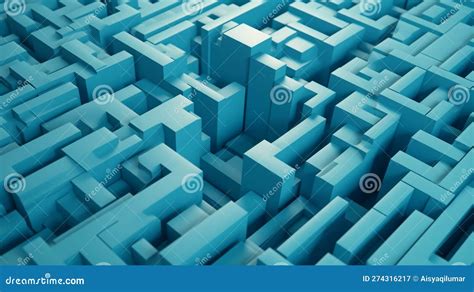 Selected Focused On Abstract Folded Paper Effect Blue Pattern And