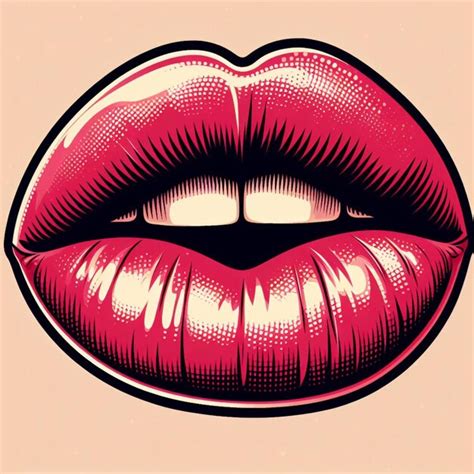 Premium Photo Vector Pinup Style Lip Print