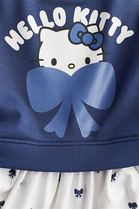 Рокля от спортно трико с принт Синhello Kitty ДЕЦА Handm Bg