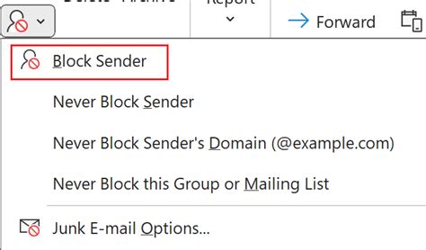 Block A Sender In Outlook Microsoft 365 From Godaddy Godaddy Help Us