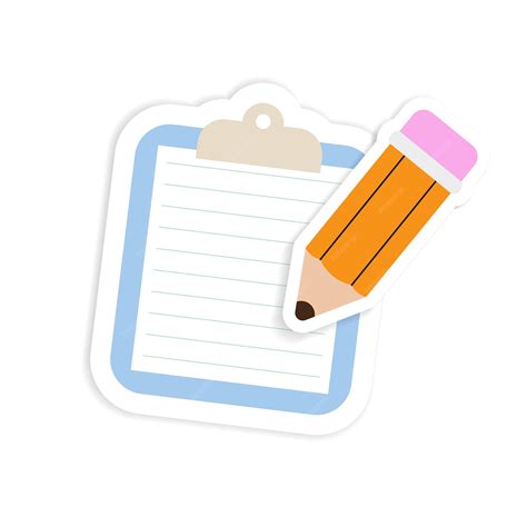 Premium Vector Notebook And Pencil Clipart Vector Illustration In A Flat Style