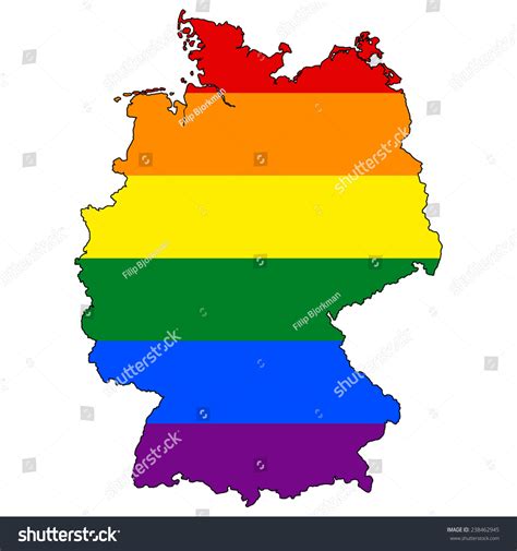 High Detailed Vector Map Pride Flag Stock Vector Royalty Free