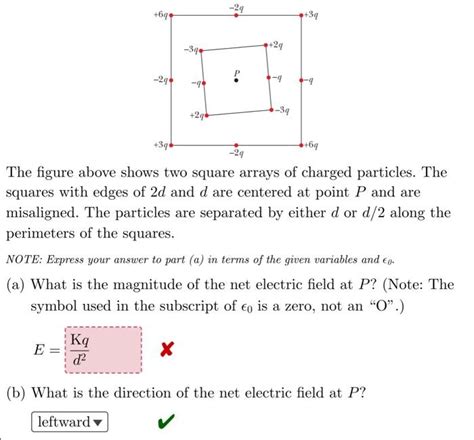 Solved The Figure Above Shows Two Square Arrays Of Charged