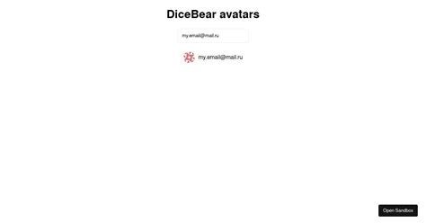 DiceBear Avatars Codesandbox