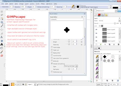 GIMP UI Brainstorm GIMPscape