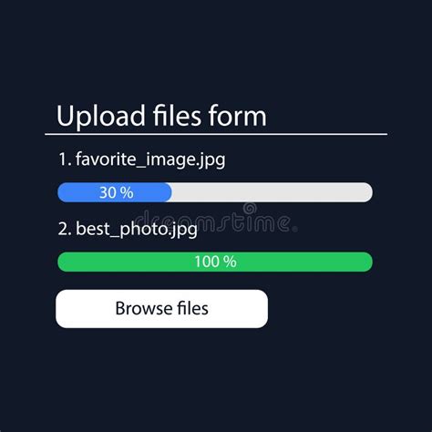 A Form For Uploading And Sending Files To The Server User Interface