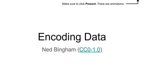 Encoding Data Youtube